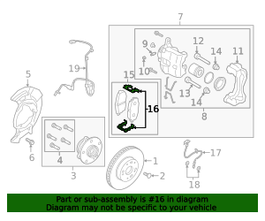 58144-M6000 - Brake Pads Spring 2022-2024 Kia Forte | Kia.Parts Store