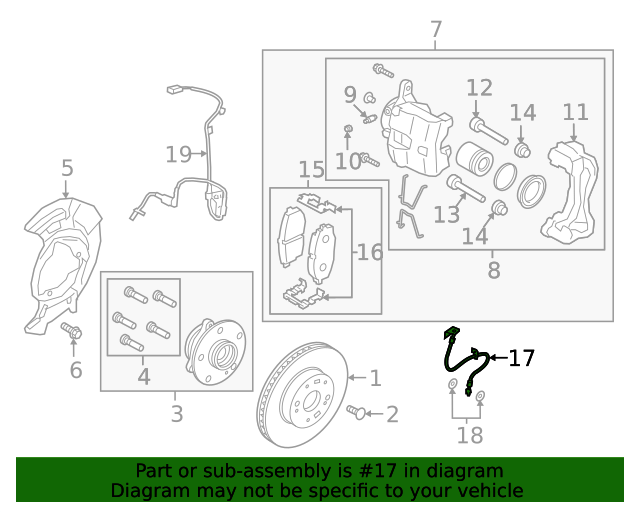 58731-F2000 - Brake Hose 2019-2024 Kia Forte | Kia.Parts Store