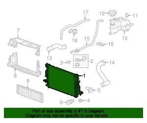 2016-2019 Chevrolet Volt Radiator 23373819 | TascaParts.com