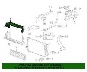 23142741 - Upper Radiator Air Baffle 2016-2019 Chevrolet Volt ...