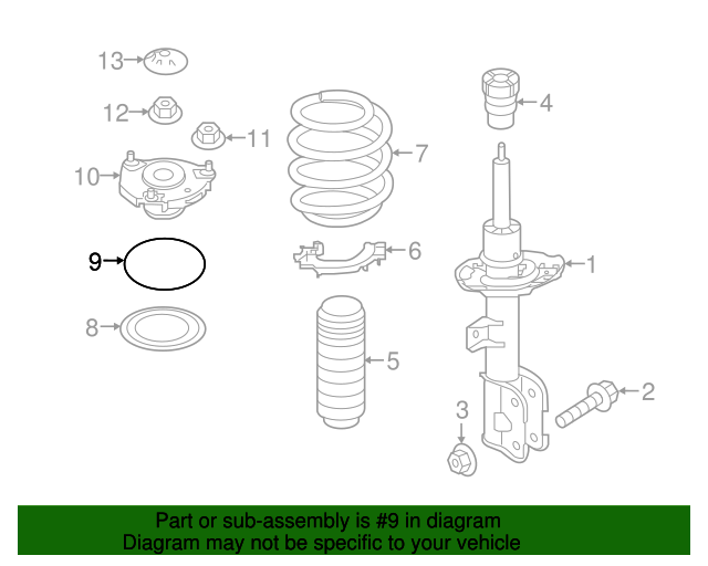 54612-C5000 - Strut Bearing 2016-2023 Kia | Kia.Parts Store