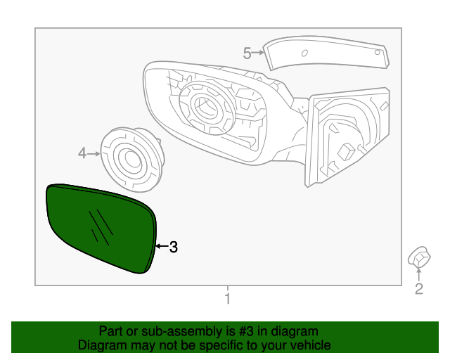 2013 Hyundai Elantra GT Mirror Glass 87611-3X050 | OEM Parts Online