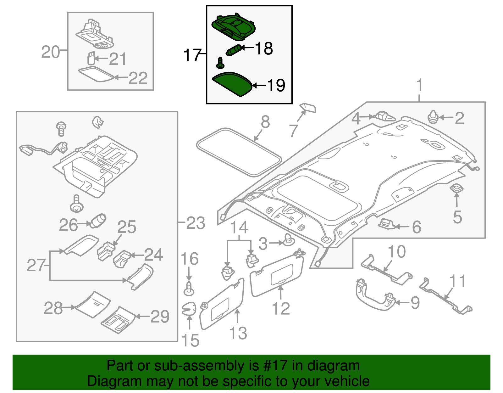 84601AG06AME - High-Quality Dome Light for 2010-2014 Subaru Outback ...