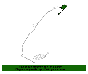 2011 Ford Ranger Satellite Antenna BL5Z-10E893-A | TascaParts.com