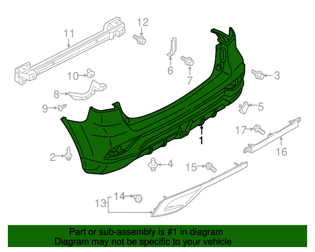 6410F201 - Bumper Cover 2018-2019 Mitsubishi Outlander Sport ...