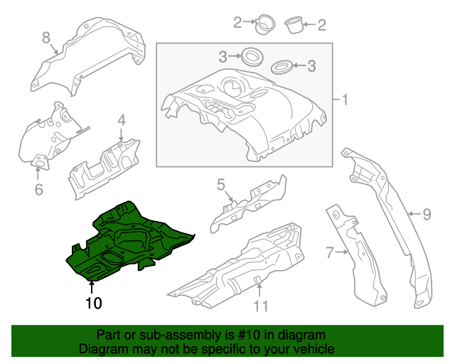 Genuine BMW 11-65-8-600-300 | Lower Shield | FREE Shipping on Most ...