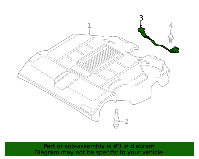 LR011564 - Engine Cover Bracket 2010-2023 Land Rover | Land Leaping ...