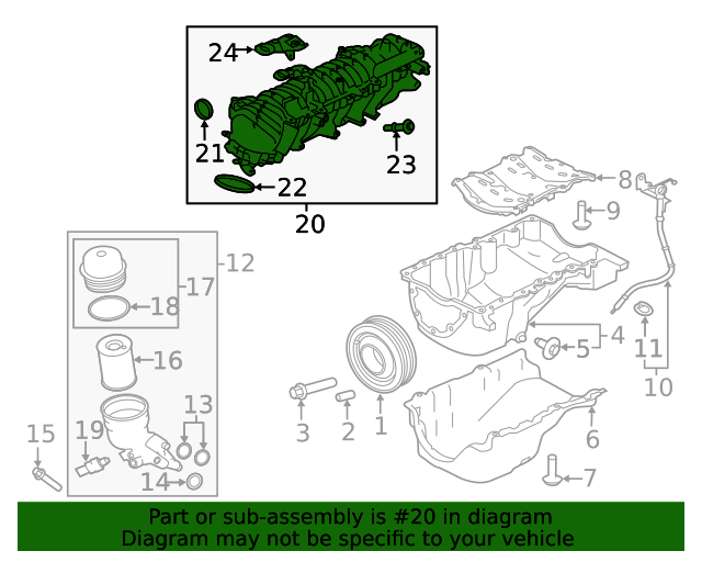 LR085938 - Intake Manifold 2018-2019 Land Rover Range Rover Velar ...
