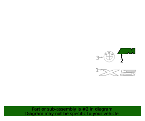 Genuine BMW 51-14-7-250-849 | E70 X5M Trunk Lid Emblem, Rear | FREE ...