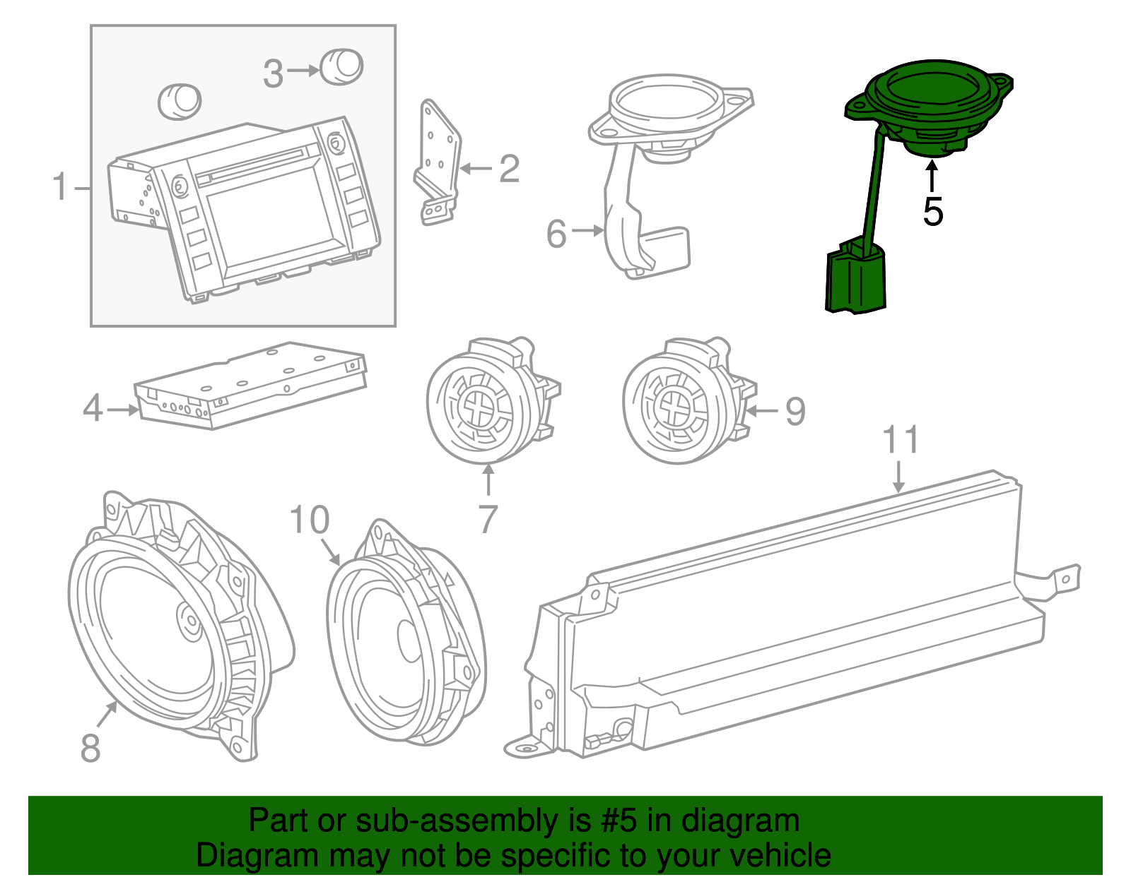 2007-2022 Toyota Speaker 86160-0C070 | AutoNationParts.com