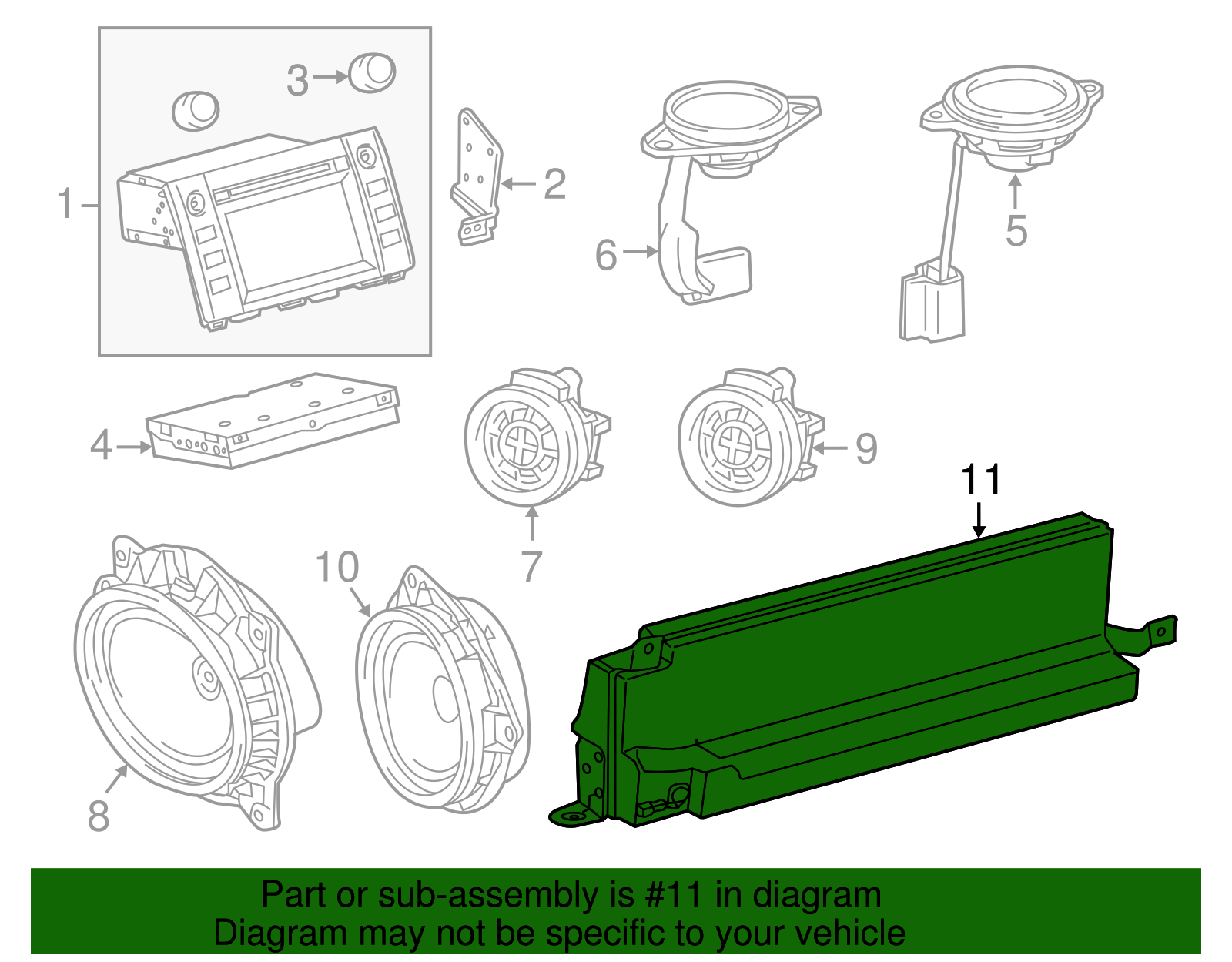 2014-2021 Toyota Tundra Speaker 86150-0C040 | Toyota Parts Center