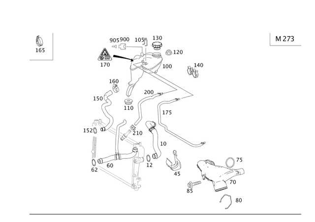 221-501-16-25 - Vent Tube 2008-2010 Mercedes-Benz | Mercedes-Benz USA Parts