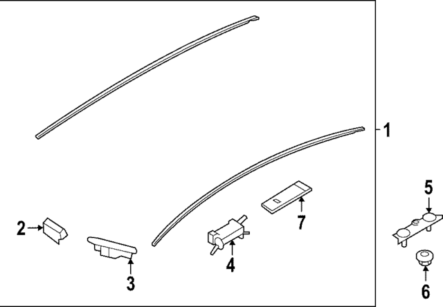 2012-2017 Hyundai Accent Roof Molding 87241-1R200 | Hyundai Wholesale ...
