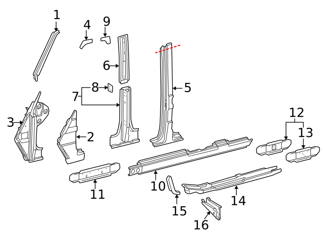 460637133564 - Longitudinal Member Mercedes-Benz USA Parts