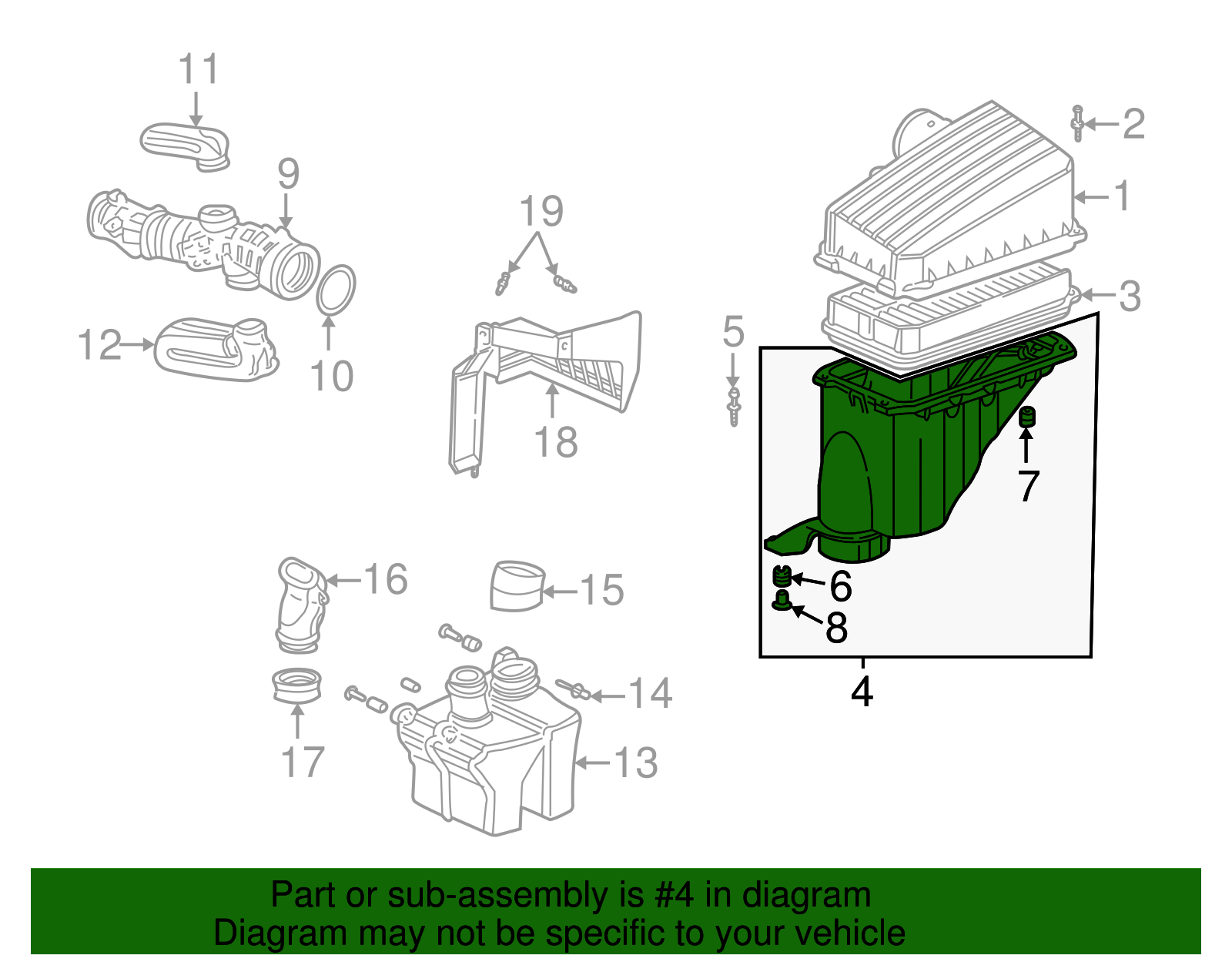 17244-P8F-S10 - Air Cleaner Body 2002-2004 Honda Odyssey | Honda Parts ...
