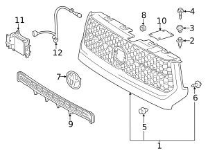 2020-2021 Toyota Tundra Grille Assembly 53101-0C041-B1 | OEM Parts Online