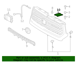 2018-2020 Toyota Tundra Grille, Radiator Side, Left 53113-0C010 ...