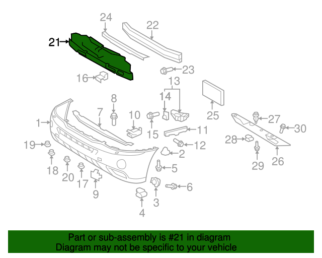 2006-2008 Lexus RX400h Bumper Impact Absorber 52611-48060 ...