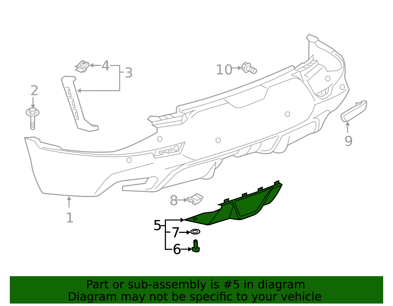 84888905 - Rear Bumper Fascia Trailer Hitch Access Hole Cover 2019-2024 ...