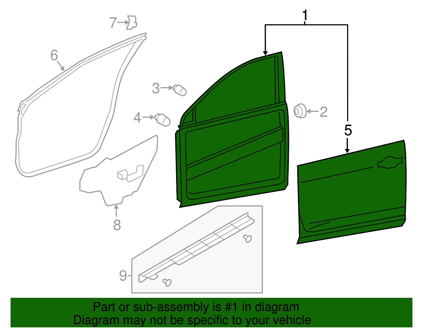 2020-2021 Nissan Door Shell H010A-6MRMA | Nissan Parts & Accessories Online