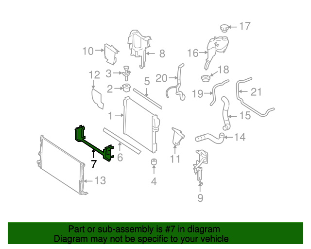 216-505-11-30 - Radiator Support Baffle 2007-2010 Mercedes-Benz ...