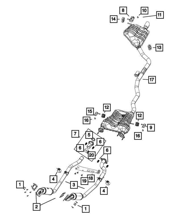 2011-2021 Mopar Exhaust Bracket And Isolator 68084691AA | My Mopar Parts