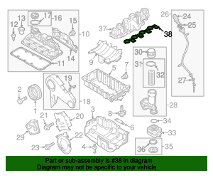 2009-2014 Volkswagen Manifold Gasket 03L-129-717 | OEM Parts Online