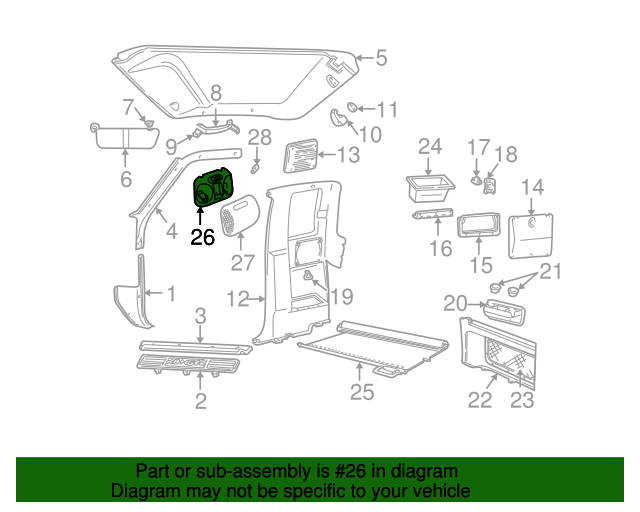 1993-2003 Ford Ranger 1993-2004 Ford Ranger Overhead Ceiling Roof Cab ...