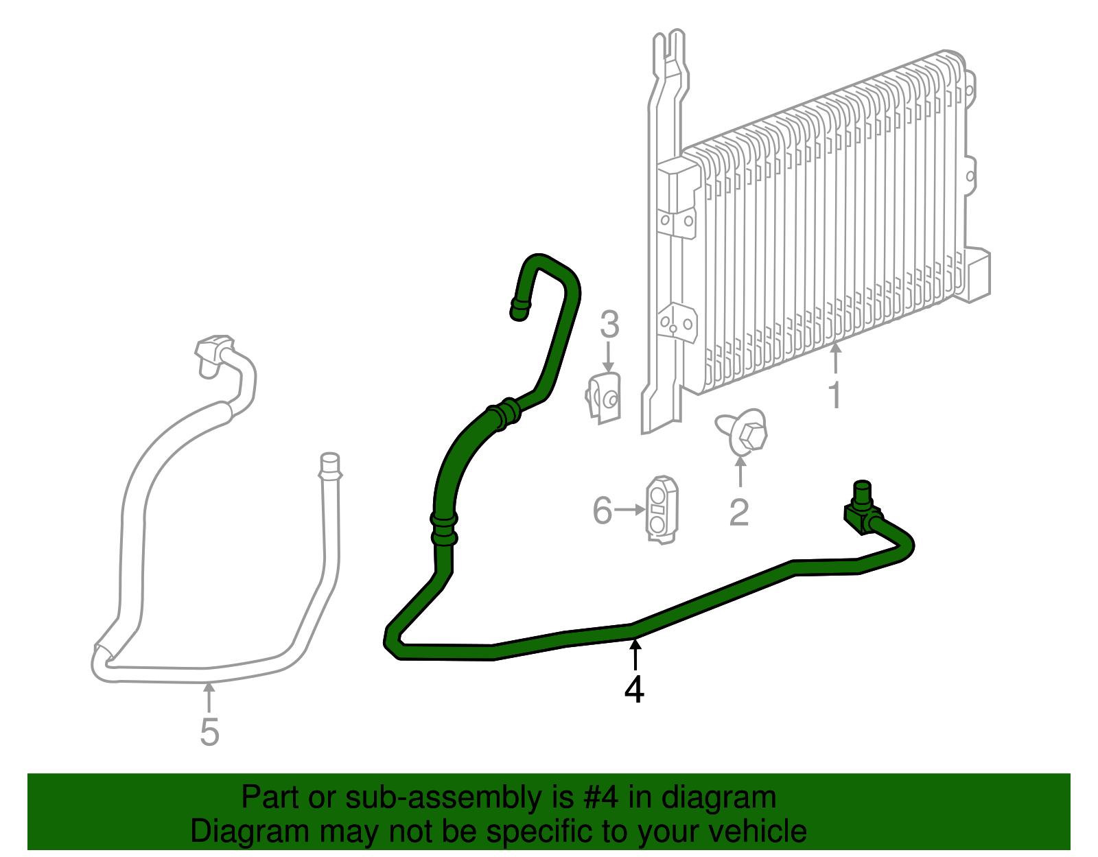 22795658 - Engine Oil Cooler Outlet Pipe Assembly 2012-2016 Chevrolet ...