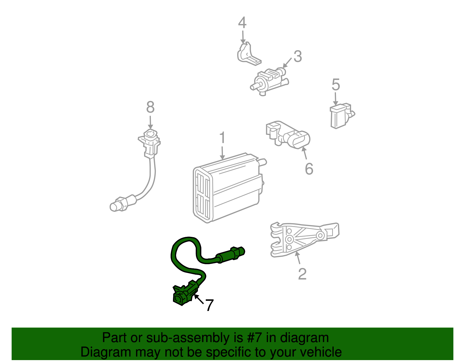2006-2009 GM Heated Oxygen Sensor 12592591 GM | GMPartsDirect.com