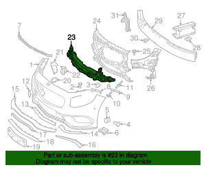 217-880-07-35 - Bumper Impact Absorber 2015-2017 Mercedes-Benz ...