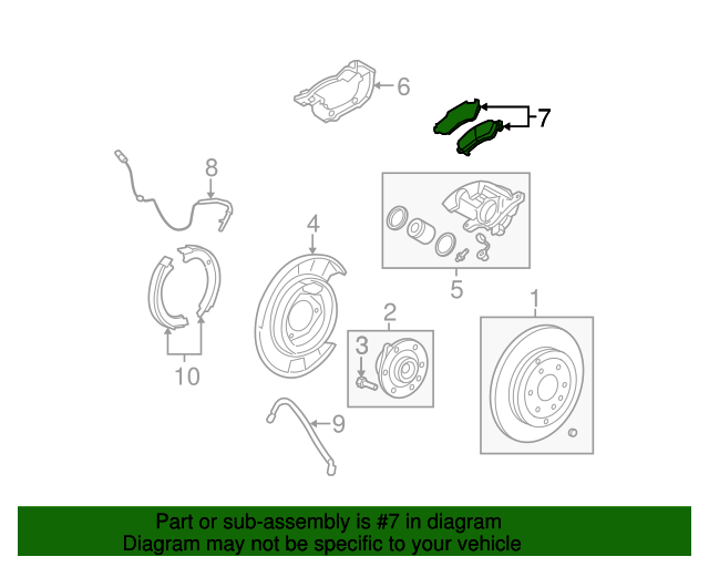 2007-2017 GM Rear Disc Brake Pad Set 19421285 GM | GMPartsDirect.com