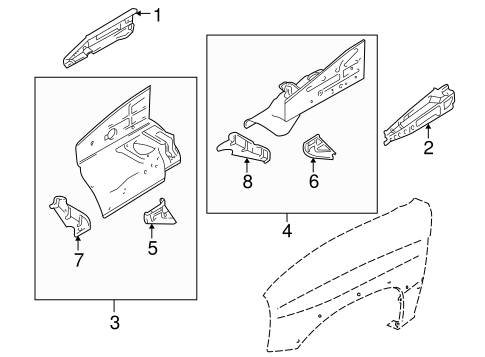 Inner Components for 2001 Chevrolet Tracker | GM Parts Club