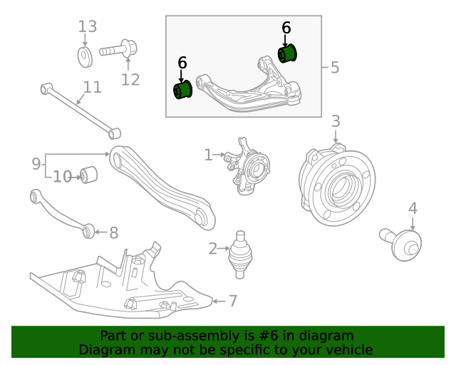 167-352-17-00 - Lower Control Arm Bushing 2020-2021 Mercedes-Benz ...