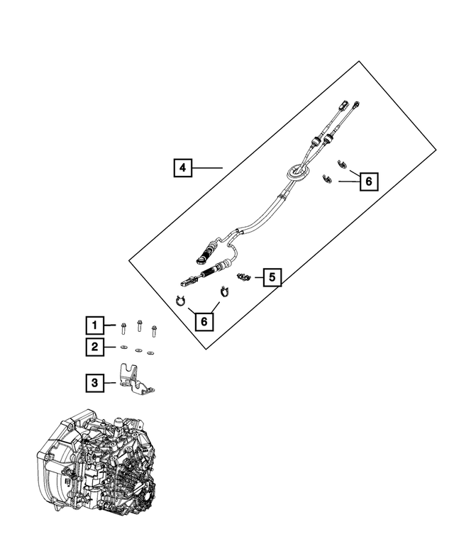 2013-2016 Dodge Dart Gearshift Control Cable 5106161AE | Mopar eStore
