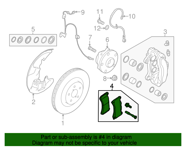 2018-2024 Subaru Brake Pads Front 26296VA041 | OEM Parts Online