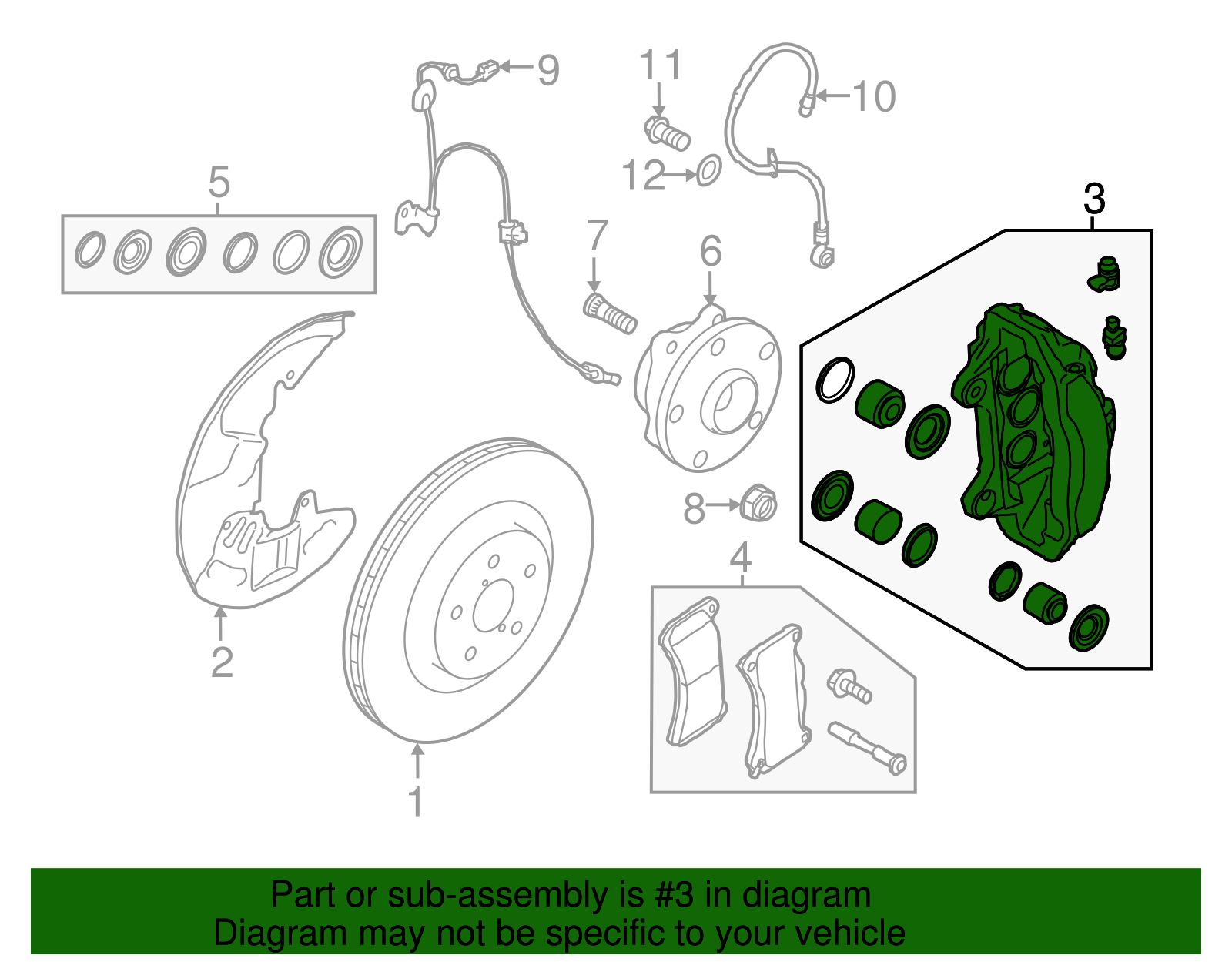 26220VA140 - High-Quality Disc Brake Caliper for 2018 Subaru WRX STI ...