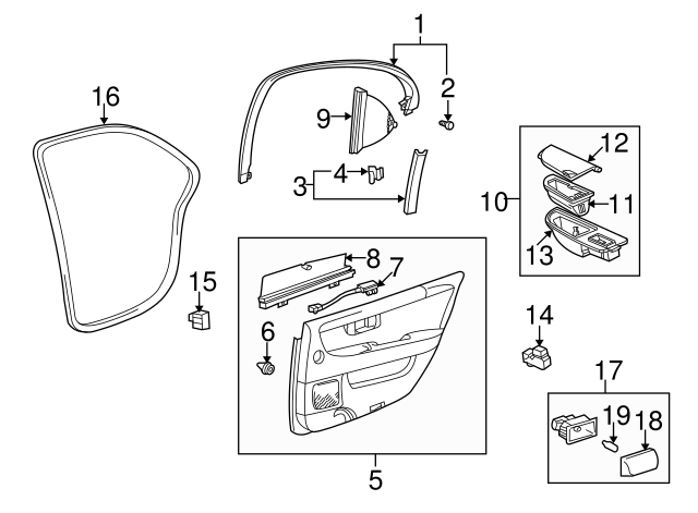 2001-2006 Lexus LS430 Rear Trim 67676-50010-E1 | OEM Parts Online