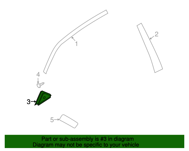 83830-1M000 - Corner Molding 2010-2013 Kia Forte | Kia.Parts Store