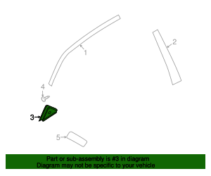 83830-1M000 - Corner Molding 2010-2013 Kia Forte | Kia.Parts Store