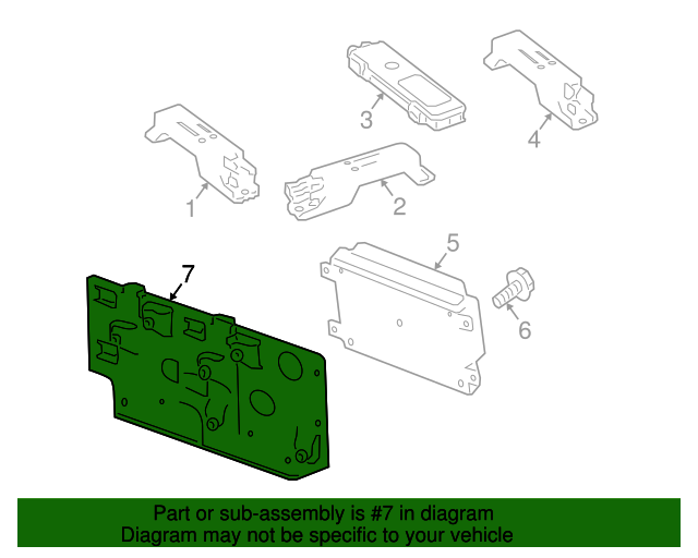 212-545-12-40 - Control Module Bracket 2010-2013 Mercedes-Benz ...