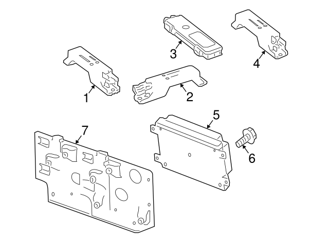212-545-12-40 - Control Module Bracket 2010-2013 Mercedes-Benz ...