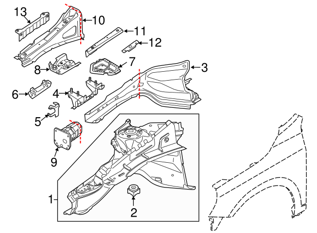 2010-2018 Volvo Rail Section 31353135 | TascaParts.com