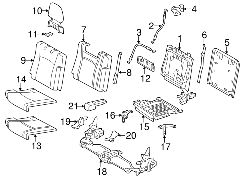 Third Row Seats for 2013 Toyota Highlander | Toyota Parts Center