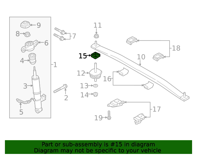 2017-2020 Volvo Leaf Spring Spacer 31406525 | TascaParts.com