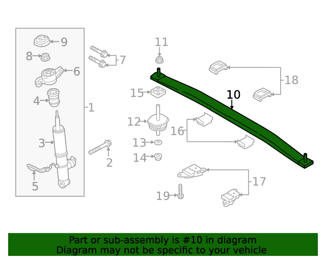 2017-2022 Volvo Leaf Spring 32283983 | OEM Parts Online