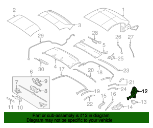 54377188244 - 2009-2016 BMW Z4 Hinge Assembly (54-37-7-188-244) | BMW ...