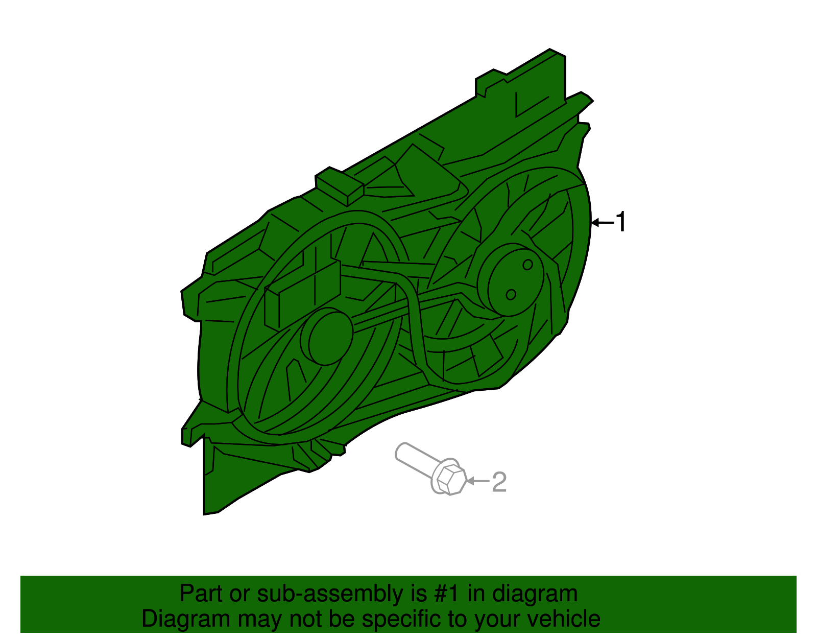 2015-2024 Ford Engine Cooling Fan Assembly F2GZ-8C607-E | TascaParts.com