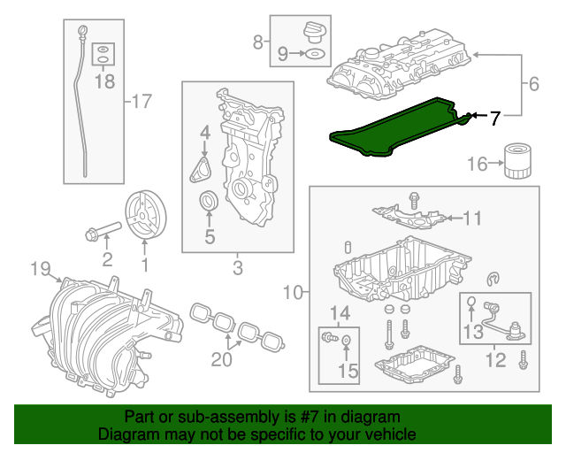 2014-2019 Chevrolet Valve Cover Gasket 12642142 GM | GMPartsDirect.com