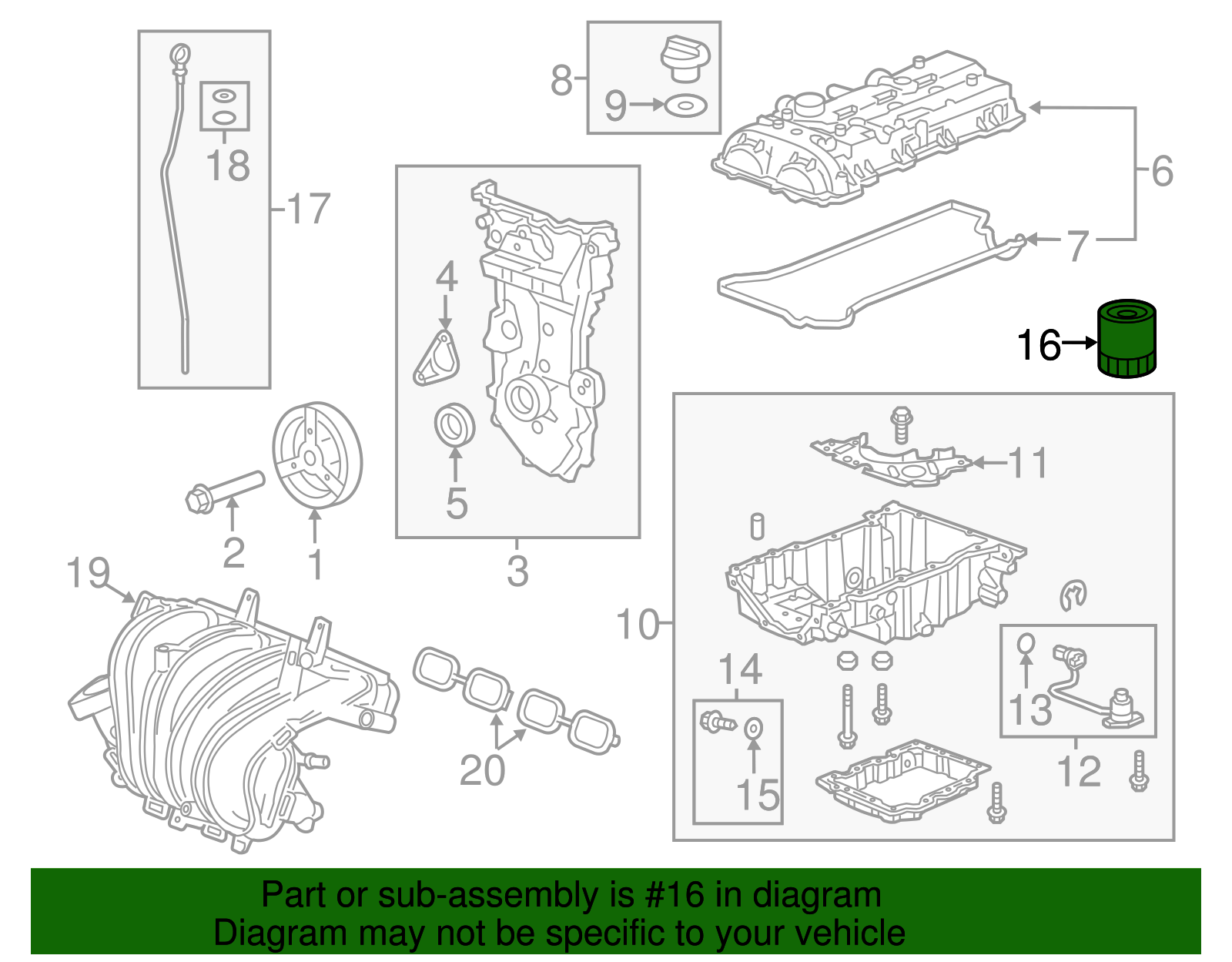 (Replaces 25206377) Oil Filter 25206966 GM | GMPartsDirect.com